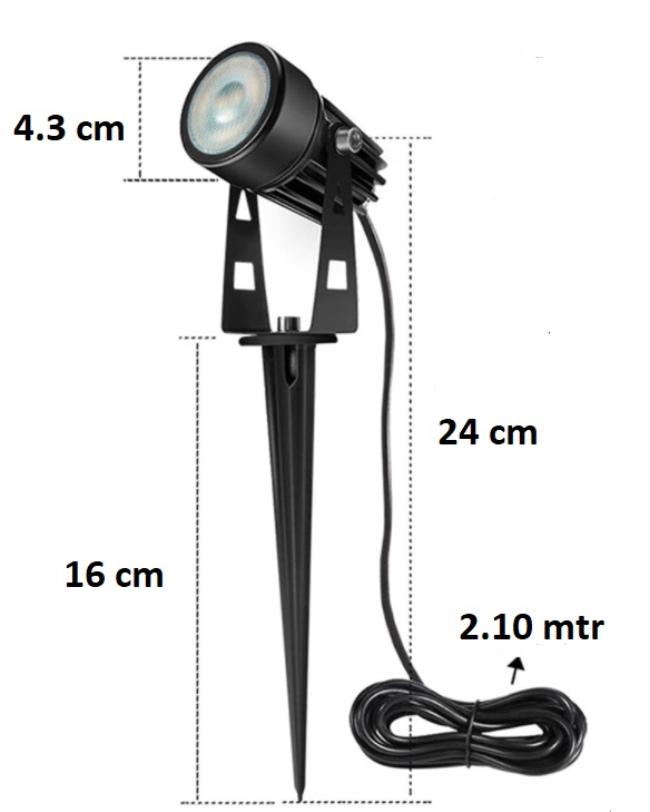 LED spot Wit: LED Tuinspots set van 4 Warm Wit Plug & Play